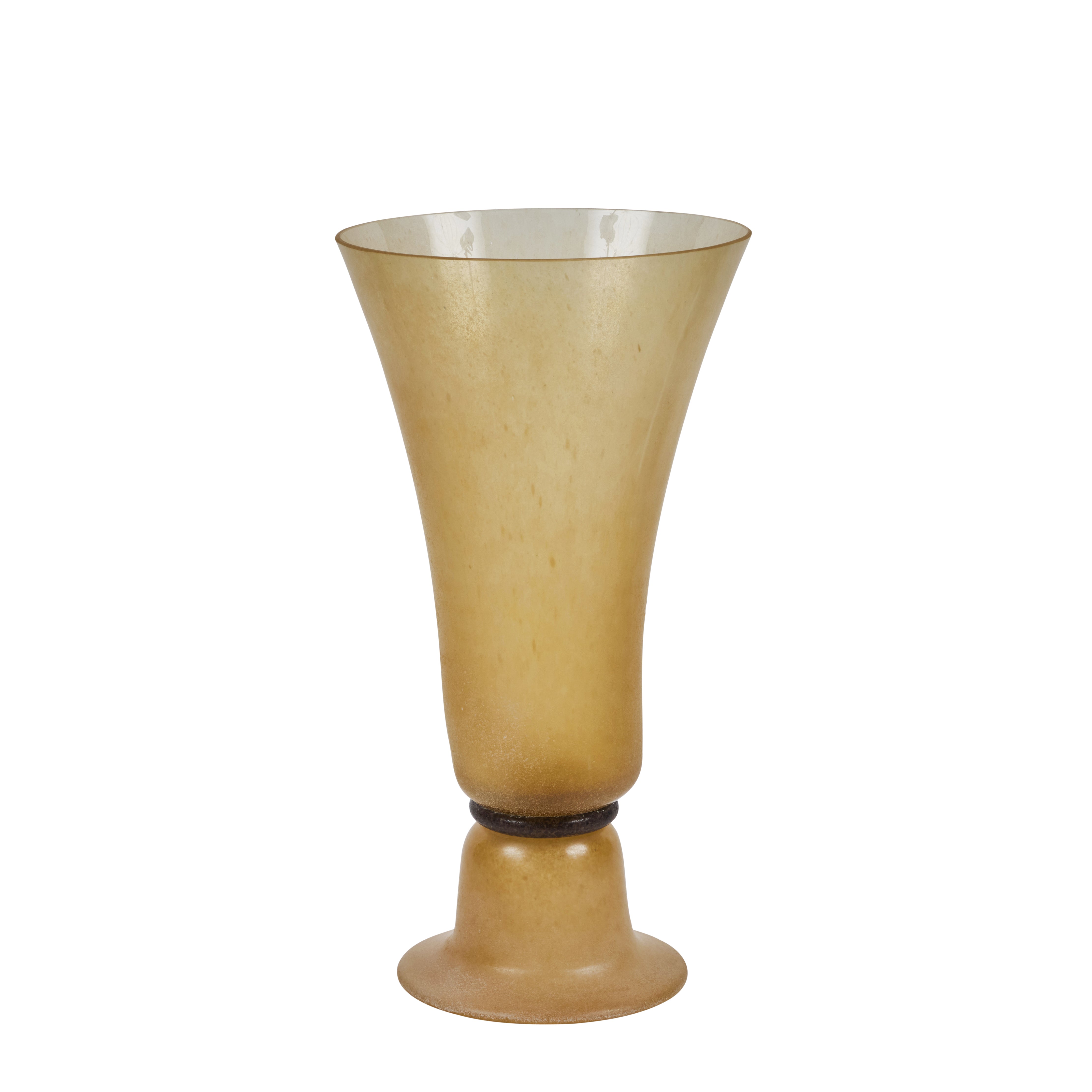 Vintage Amber Art Glass Footed Vase – Maude Woods