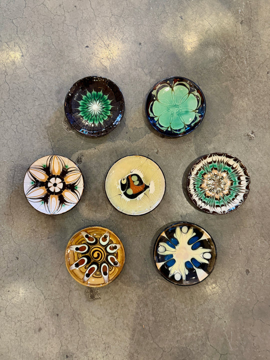 Vintage Small Flat Dish by HAK, Denmark, Signed | Black, White, Green ...