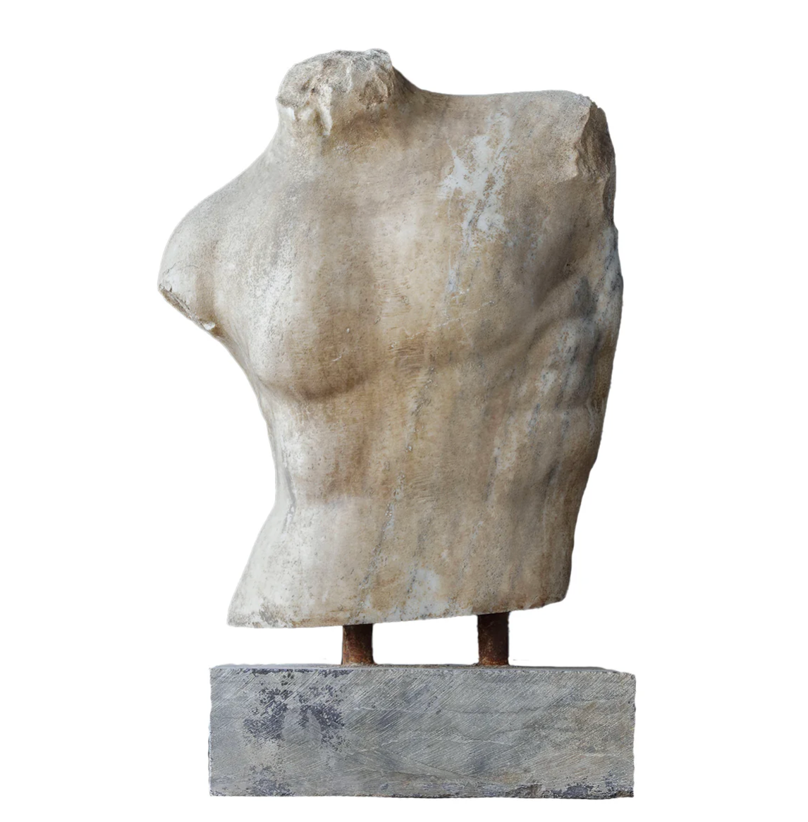 Carved Marble Male Torso – Maude Woods