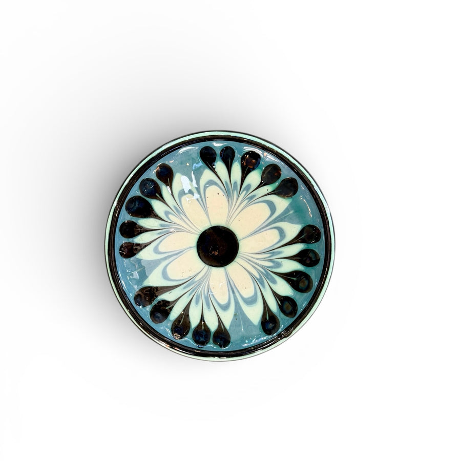 Vintage Small Flat Dish w/Rim by HAK, Denmark, Signed | Blue Flower ...