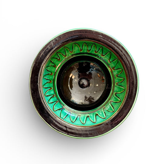 Vintage Decorative Bowl by HAK, Denmark, Signed | Green + Black – Maude ...